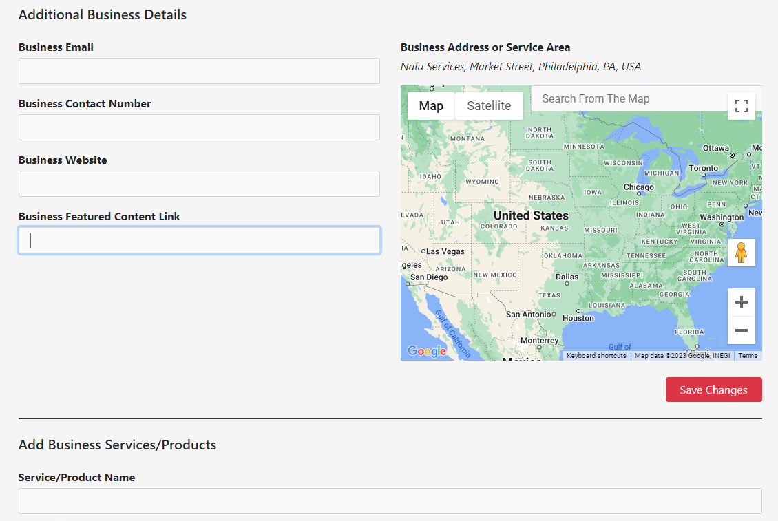 How can I update my additional business details and business services ...